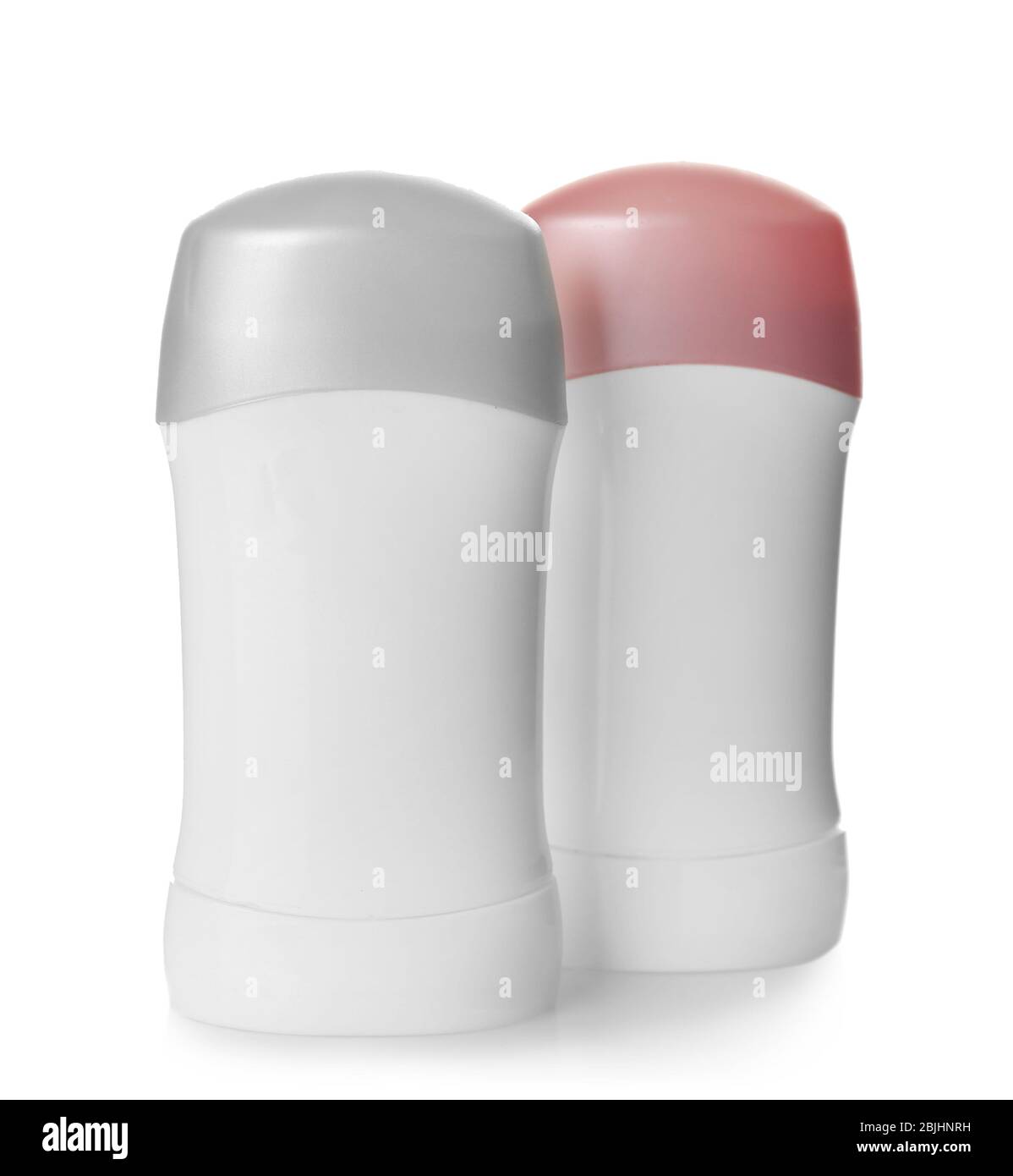 Female deodorants on white background Stock Photo - Alamy