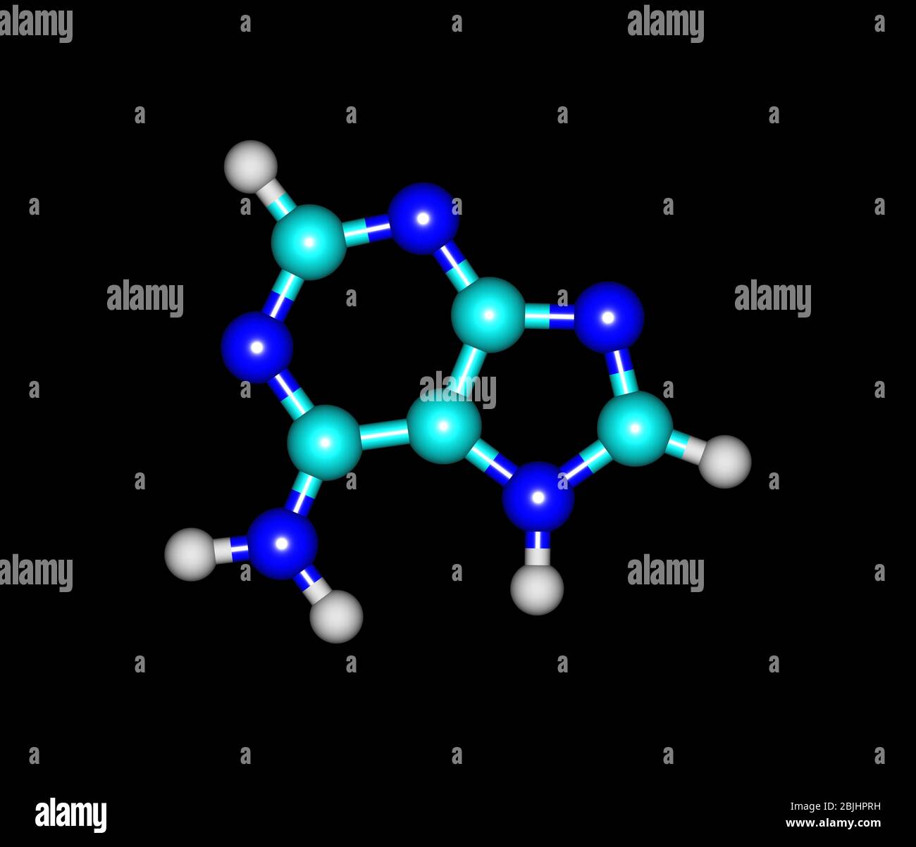 Adenine is a nucleobase (a purine derivative), chemical component of ...