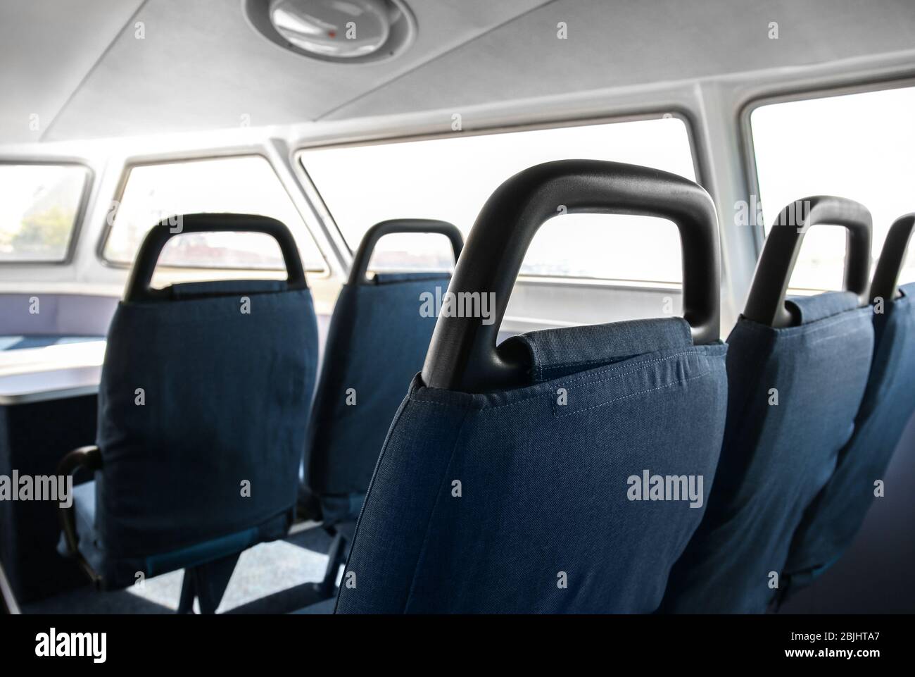 Inside view of river tram Stock Photo - Alamy
