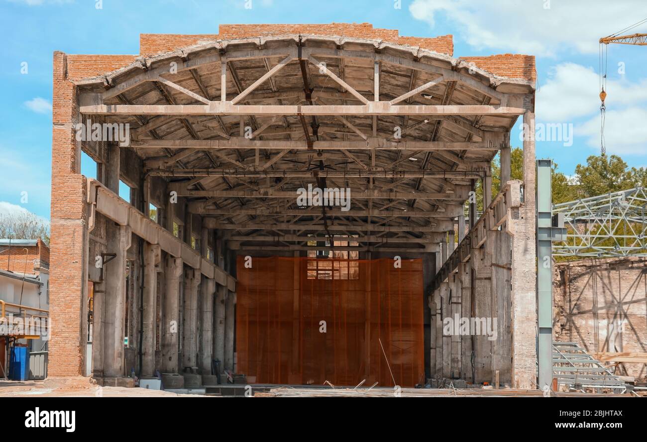 Enclosure on the territory of production facility Stock Photo - Alamy