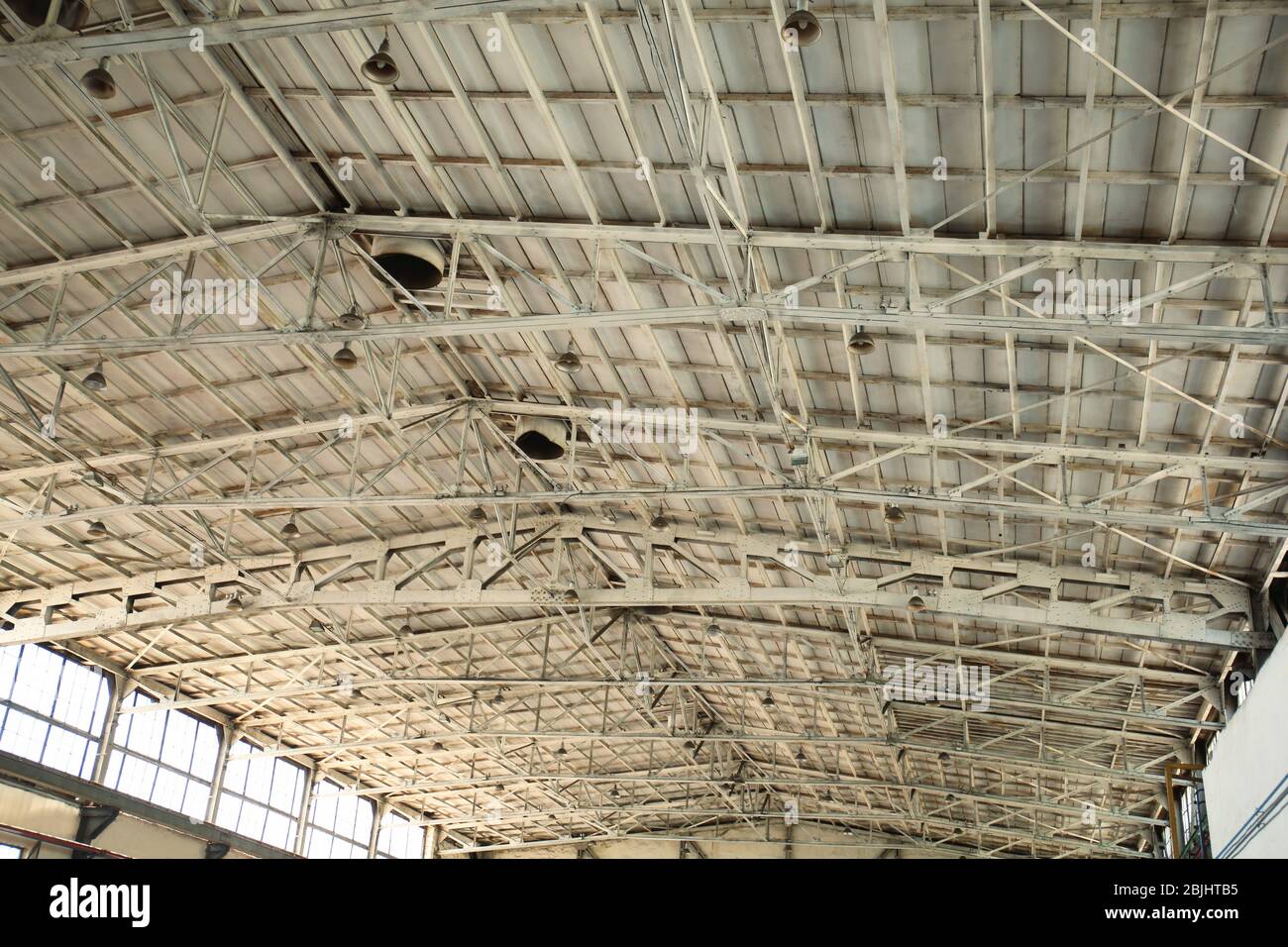 Ceiling of factory workshop Stock Photo - Alamy