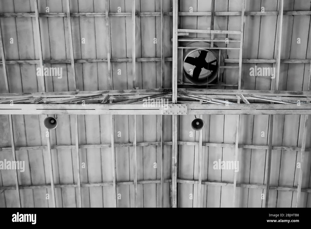 Ceiling of factory workshop Stock Photo - Alamy