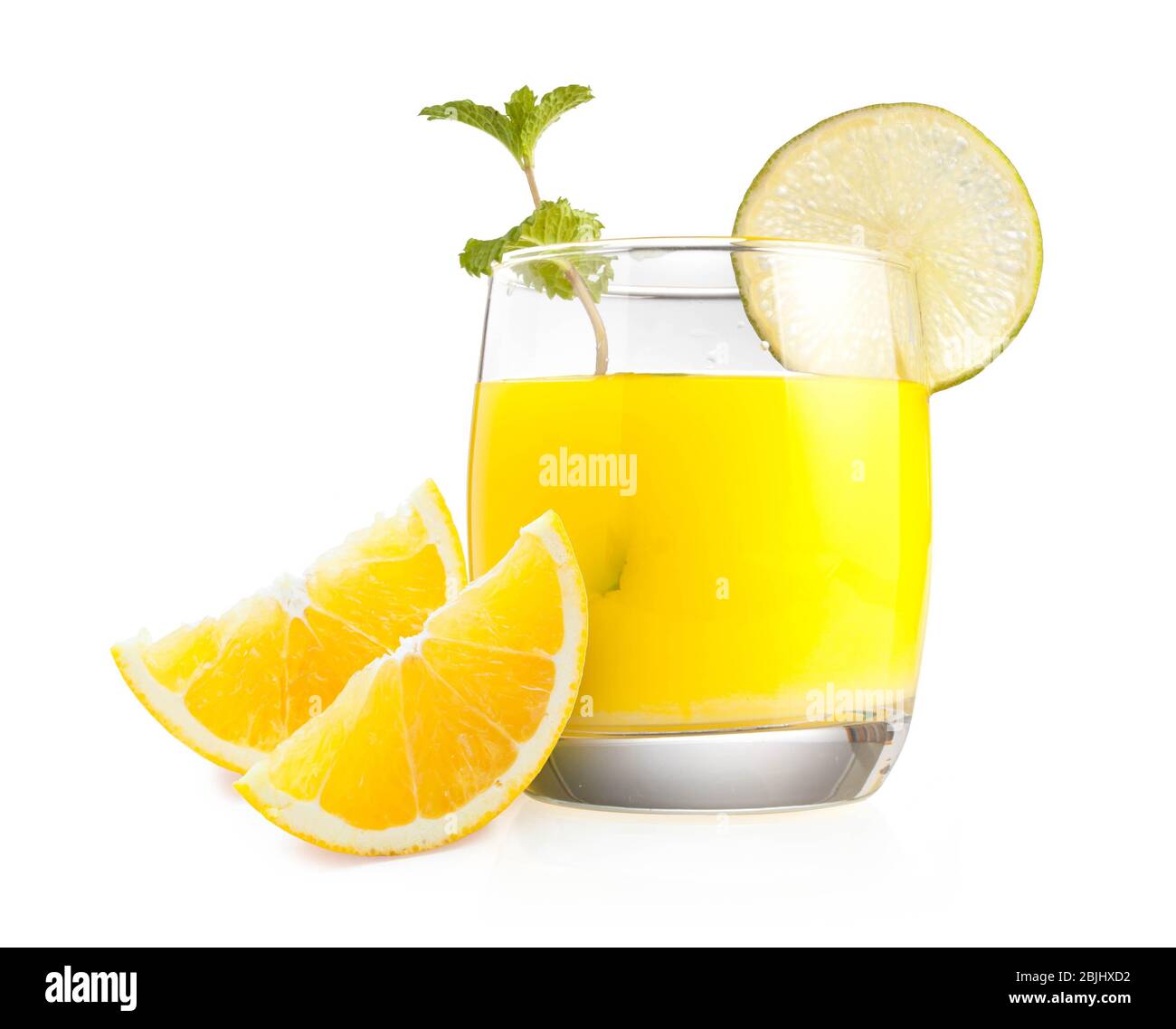 welcome drink orange juice isolated on white background Stock Photo - Alamy