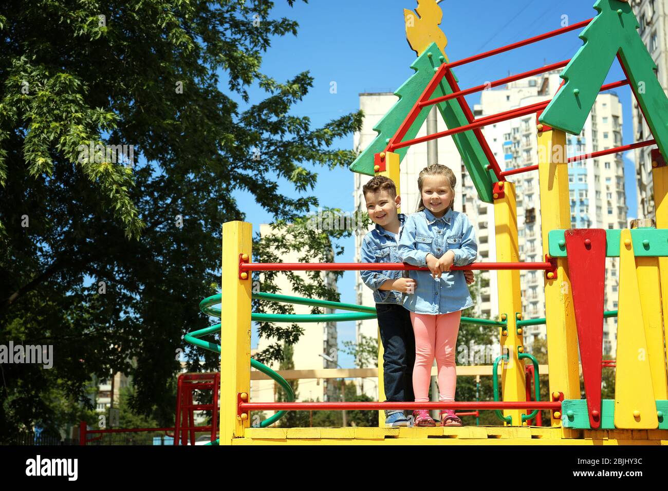 Children playing on the playground Stock Photo - Alamy