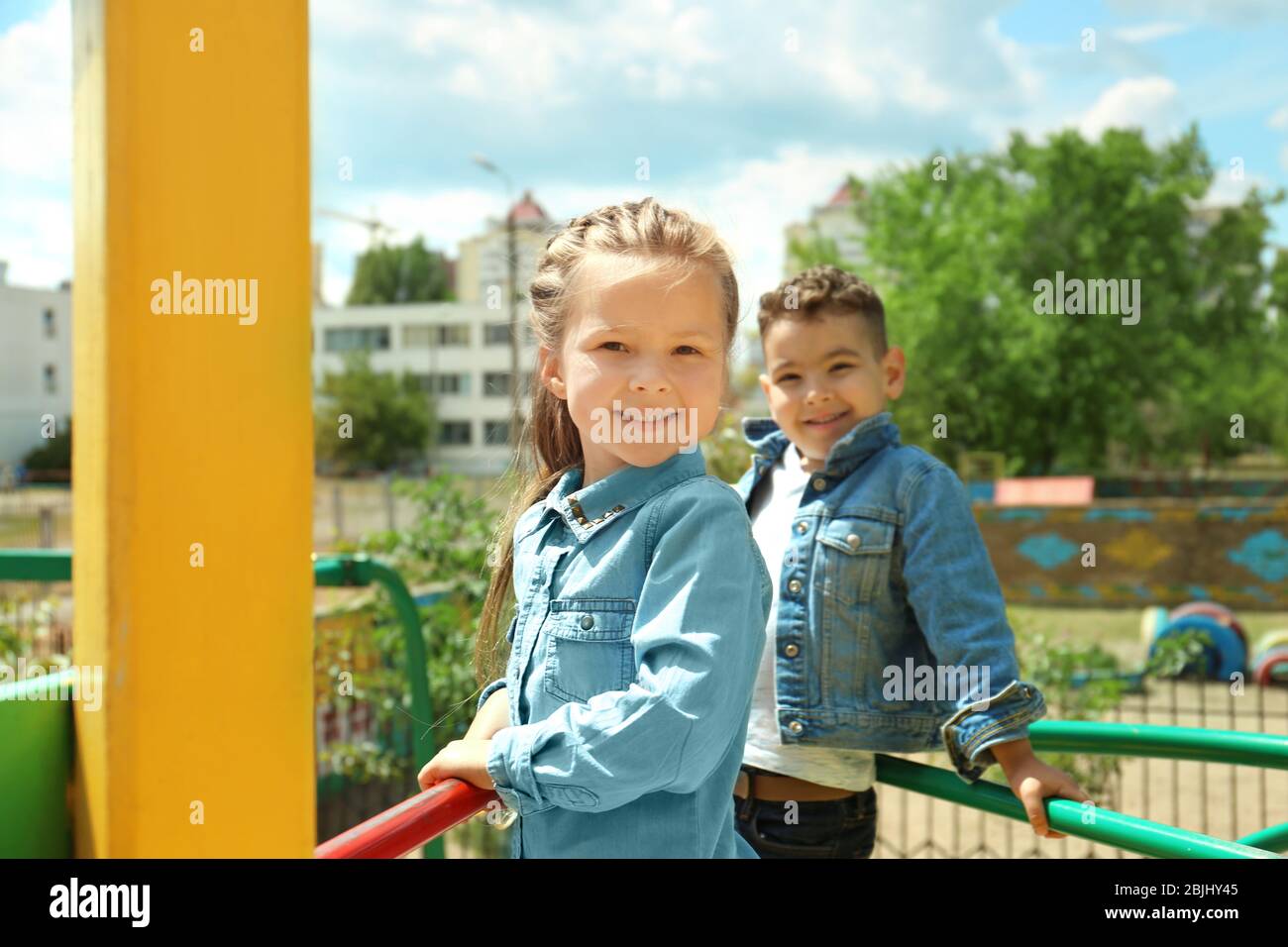 Children playing on the playground Stock Photo - Alamy