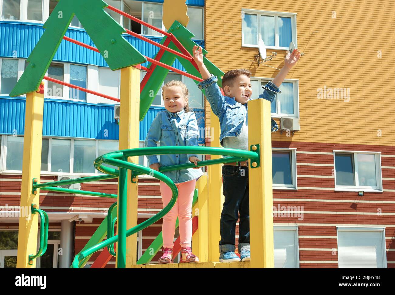 Children playing on the playground Stock Photo - Alamy