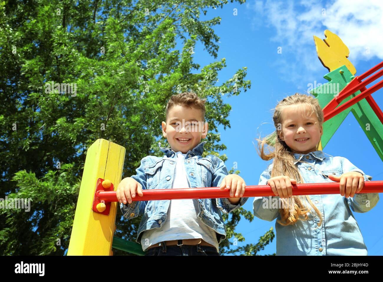 Children playing on the playground Stock Photo - Alamy