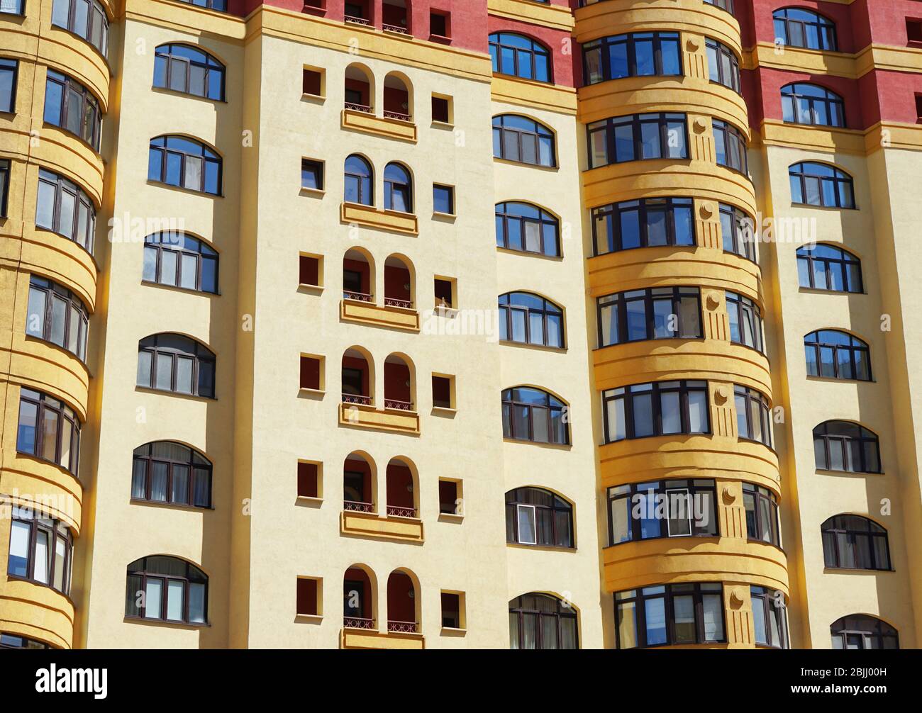 Exterior view of modern multistory apartment building Stock Photo - Alamy