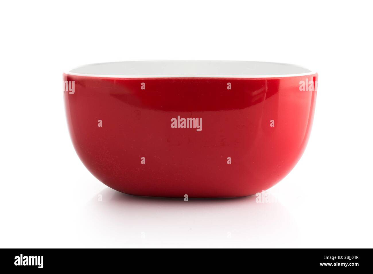 red bowl isolated on white background Stock Photo - Alamy