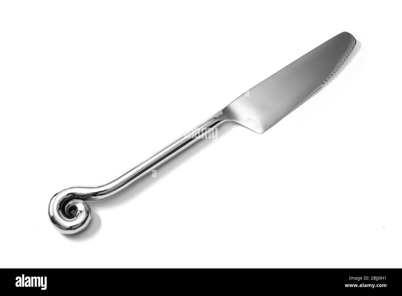 steel metal table knife isolated over white background Stock Photo - Alamy