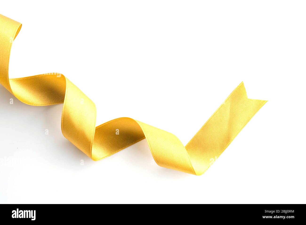 gold bow ribbon satin texture isolated on white background Stock Photo ...