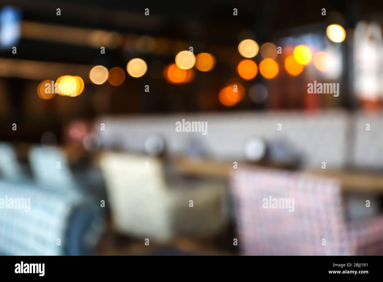 Blurred background of modern restaurant Stock Photo - Alamy