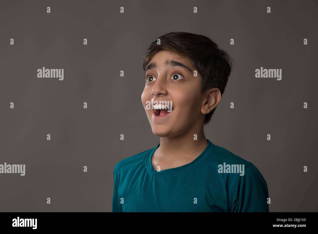 Portrait of an excited young boy. (Children Stock Photo - Alamy