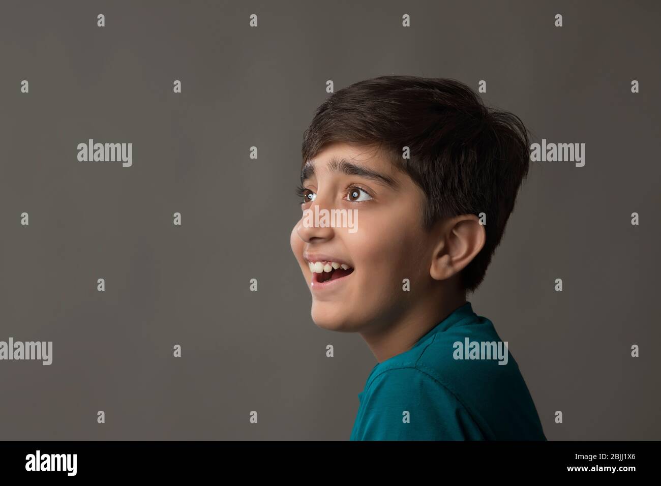Portrait of an excited young boy. (Children Stock Photo - Alamy