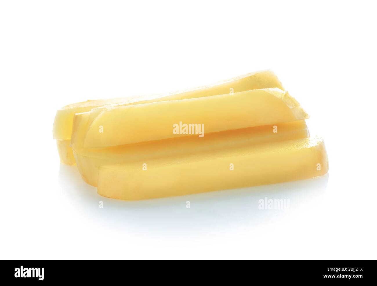 Organic raw potato strips on white background Stock Photo - Alamy