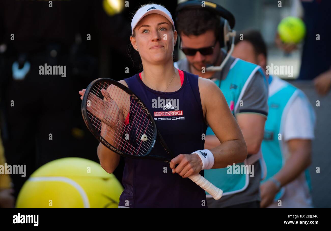 Angelique Kerber of Germany in action during her first-round match at ...