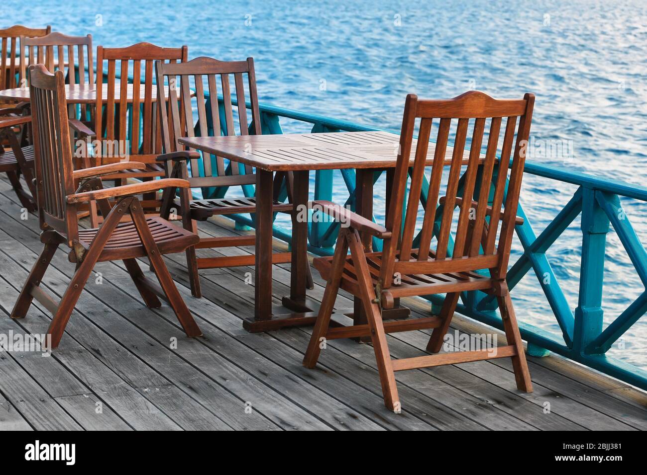 Territory of beach cafe at tropical resort Stock Photo - Alamy