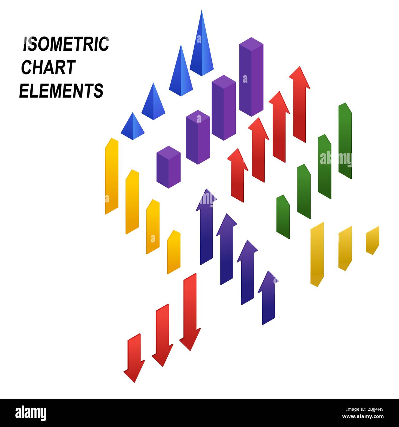 diagram bar graph chart isometric elements Stock Vector Image & Art - Alamy