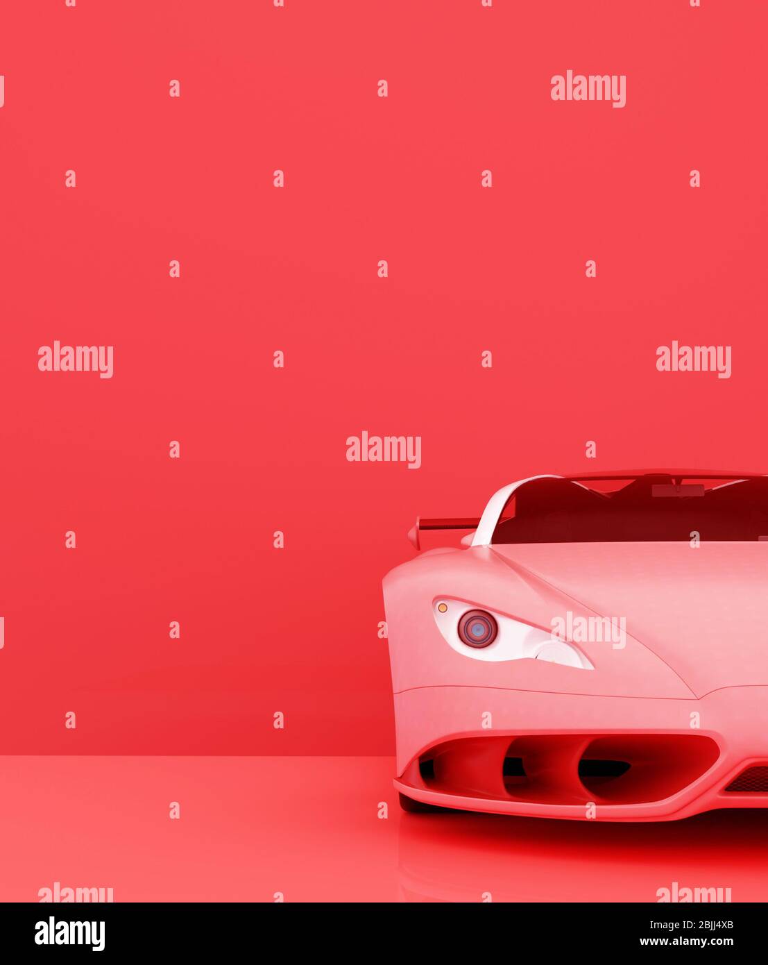 Luxury car on pastel color background,3d rendering Stock Photo - Alamy
