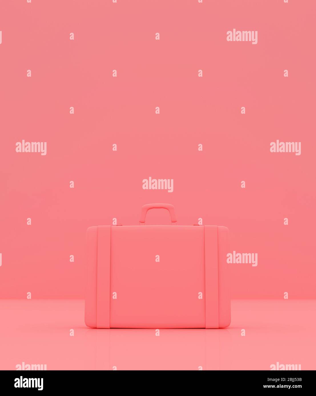 Travel luggage on pastel color background,3d rendering Stock Photo - Alamy