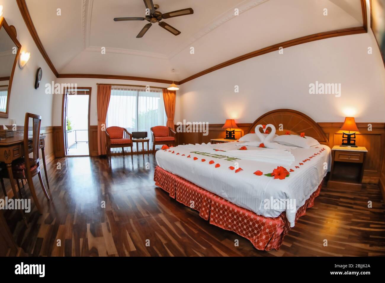 Hotel room prepared for romantic date Stock Photo - Alamy