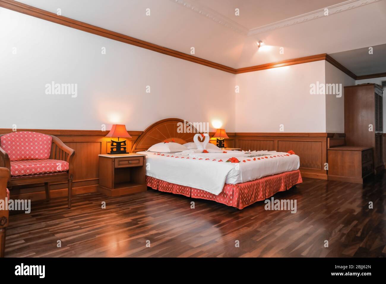 Hotel room prepared for romantic date Stock Photo - Alamy