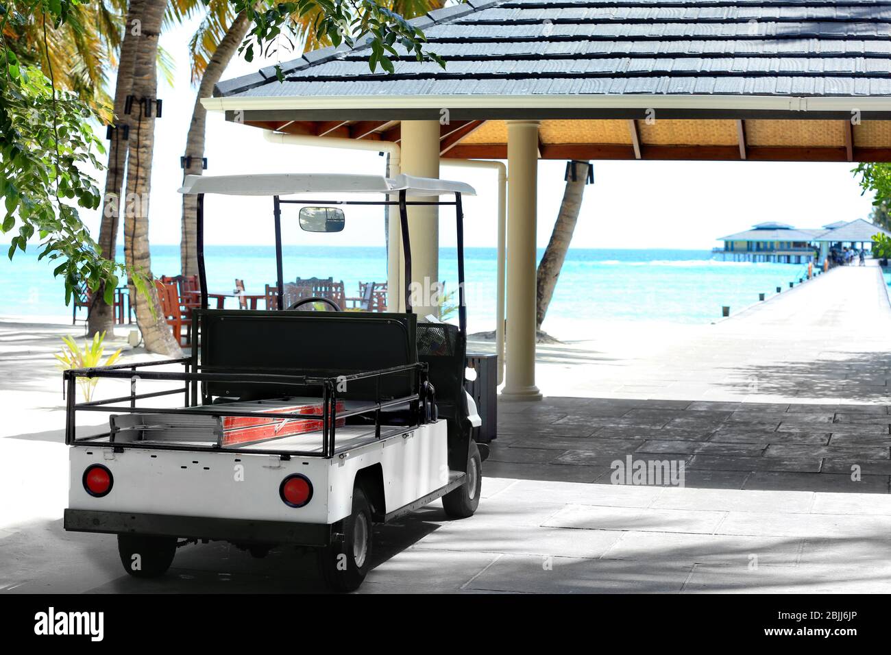 Modern buggy on beach at tropical resort Stock Photo - Alamy