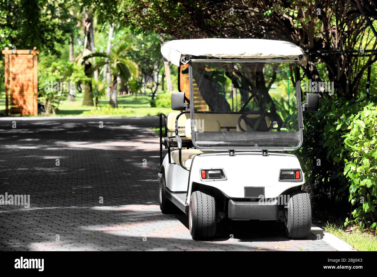Modern buggy at tropical resort Stock Photo - Alamy