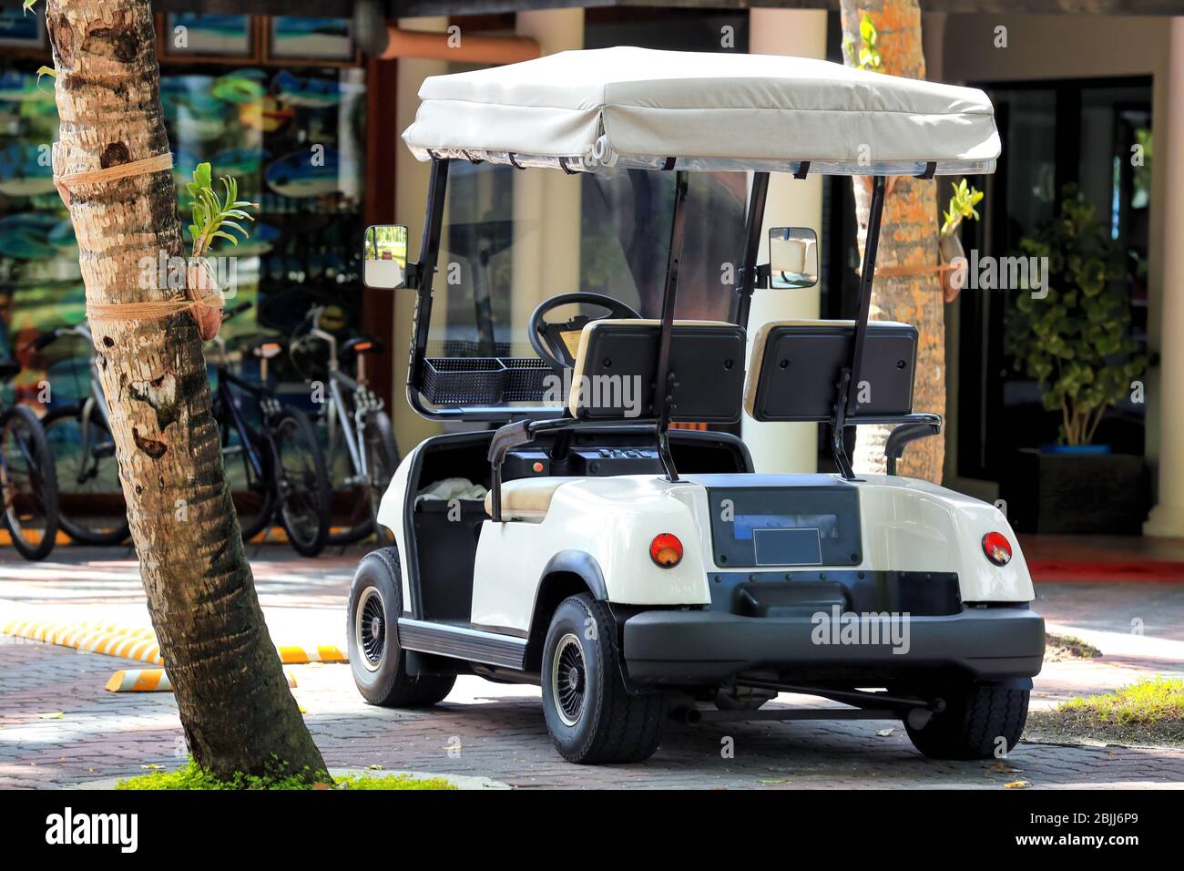 Modern buggy at tropical resort Stock Photo - Alamy