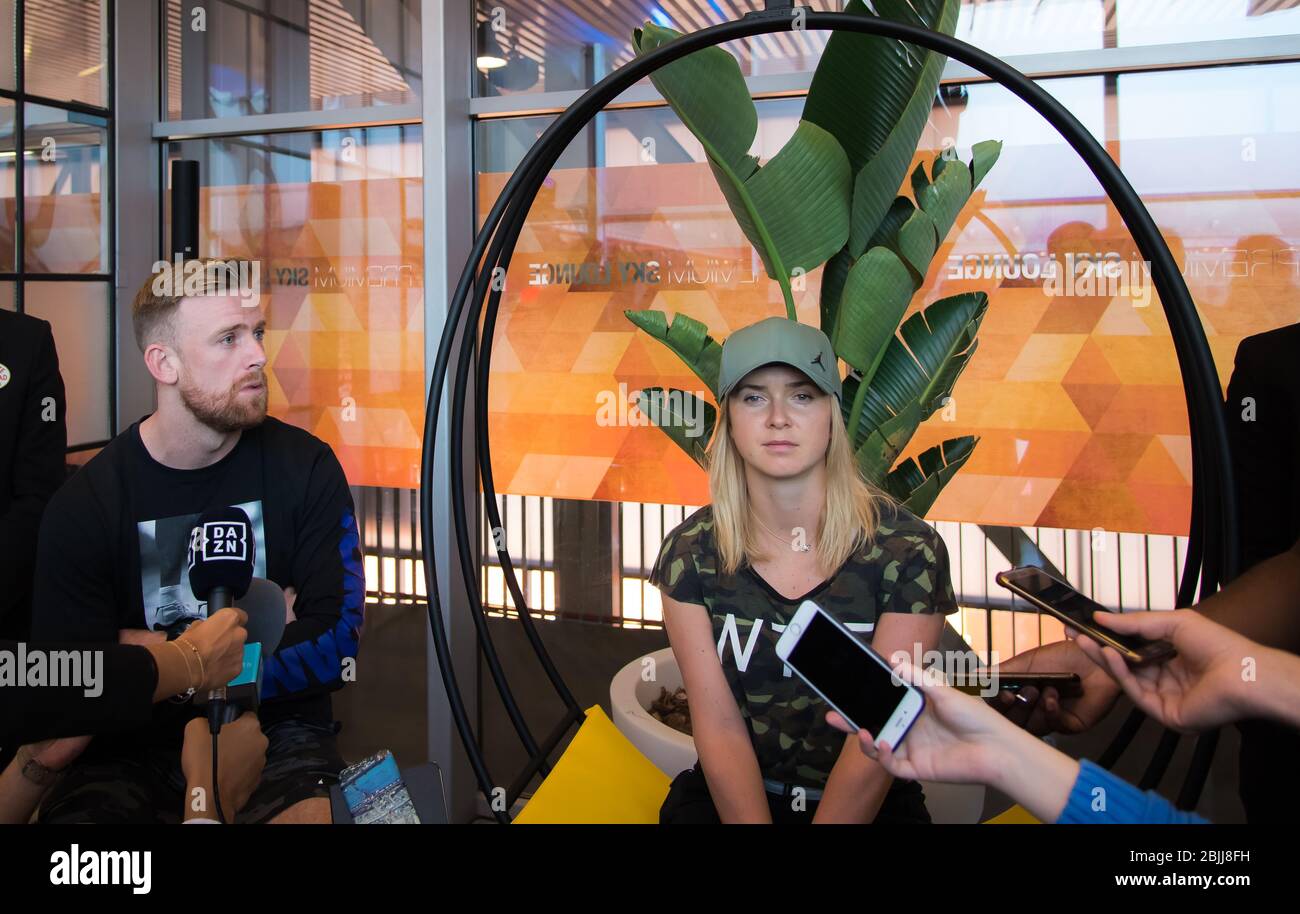 Elina Svitolina of the Ukraine & Andy Bettles during All Access Hour at ...