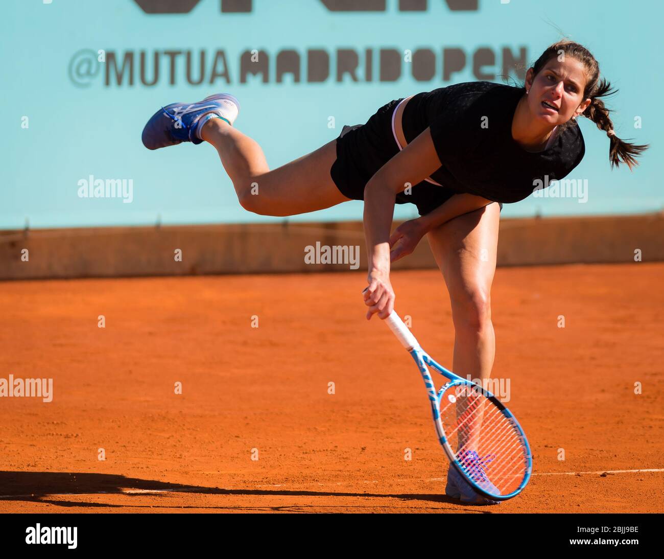 Julia Goerges of Germany practices at the 2019 Mutua Madrid Open WTA ...