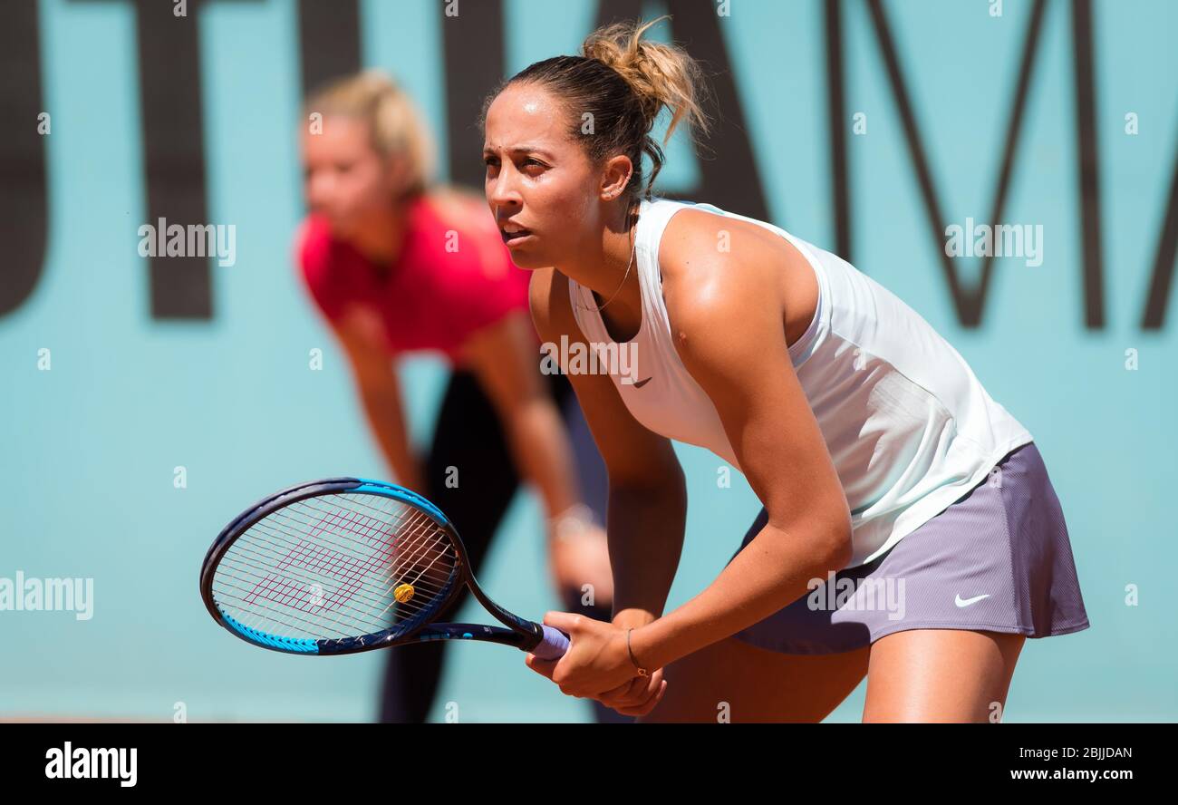 Madison Keys of the United States in action during her first-round ...