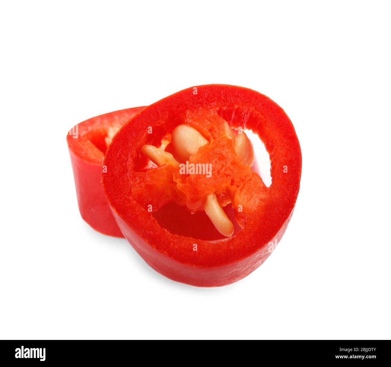 Sliced chili pepper Cut Out Stock Images & Pictures - Alamy