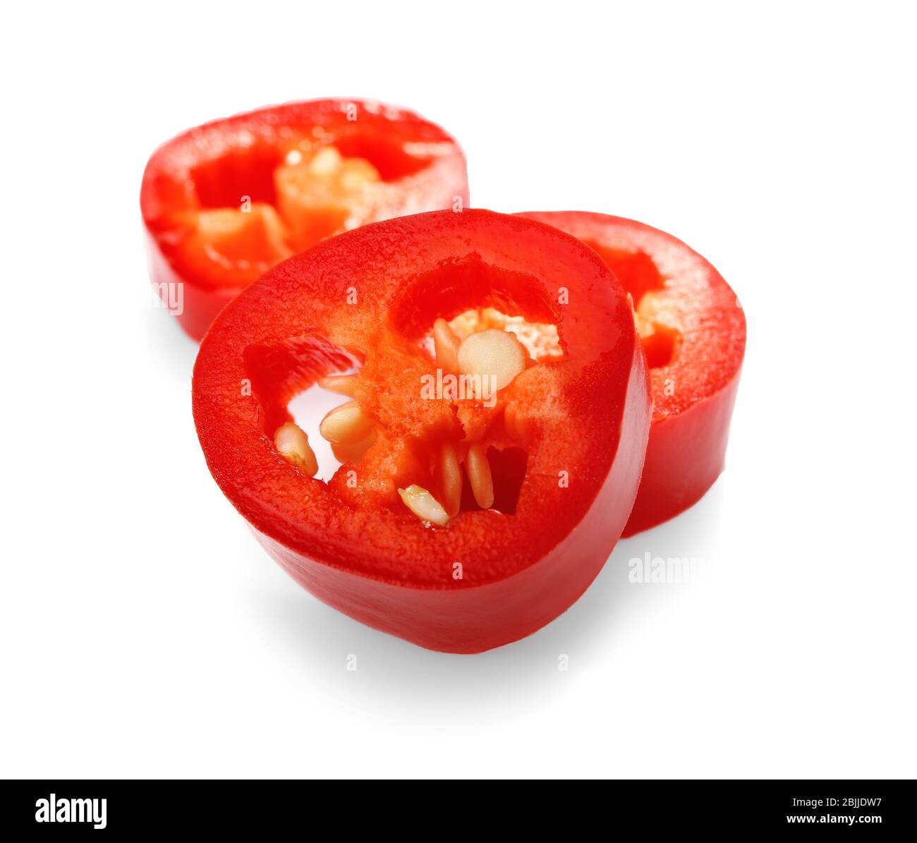 Sliced chili pepper Cut Out Stock Images & Pictures - Alamy