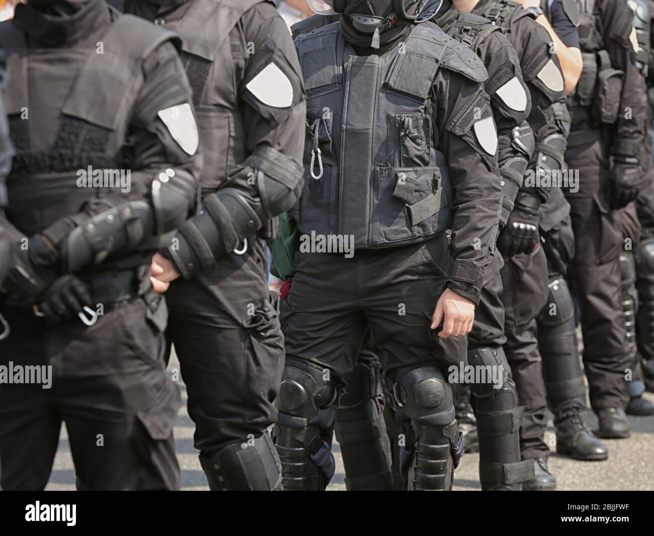 National police standing outdoors Stock Photo - Alamy