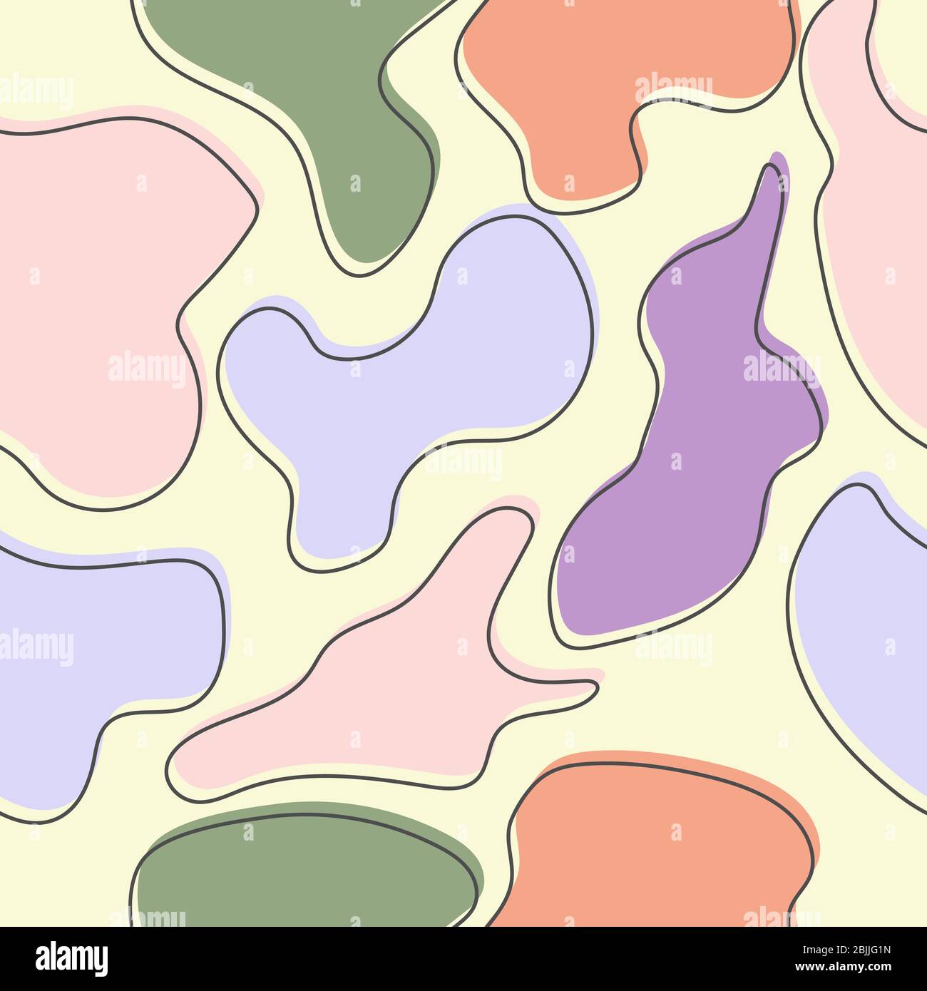Color vector seamless pattern. Abstract shapes, random colors Stock ...