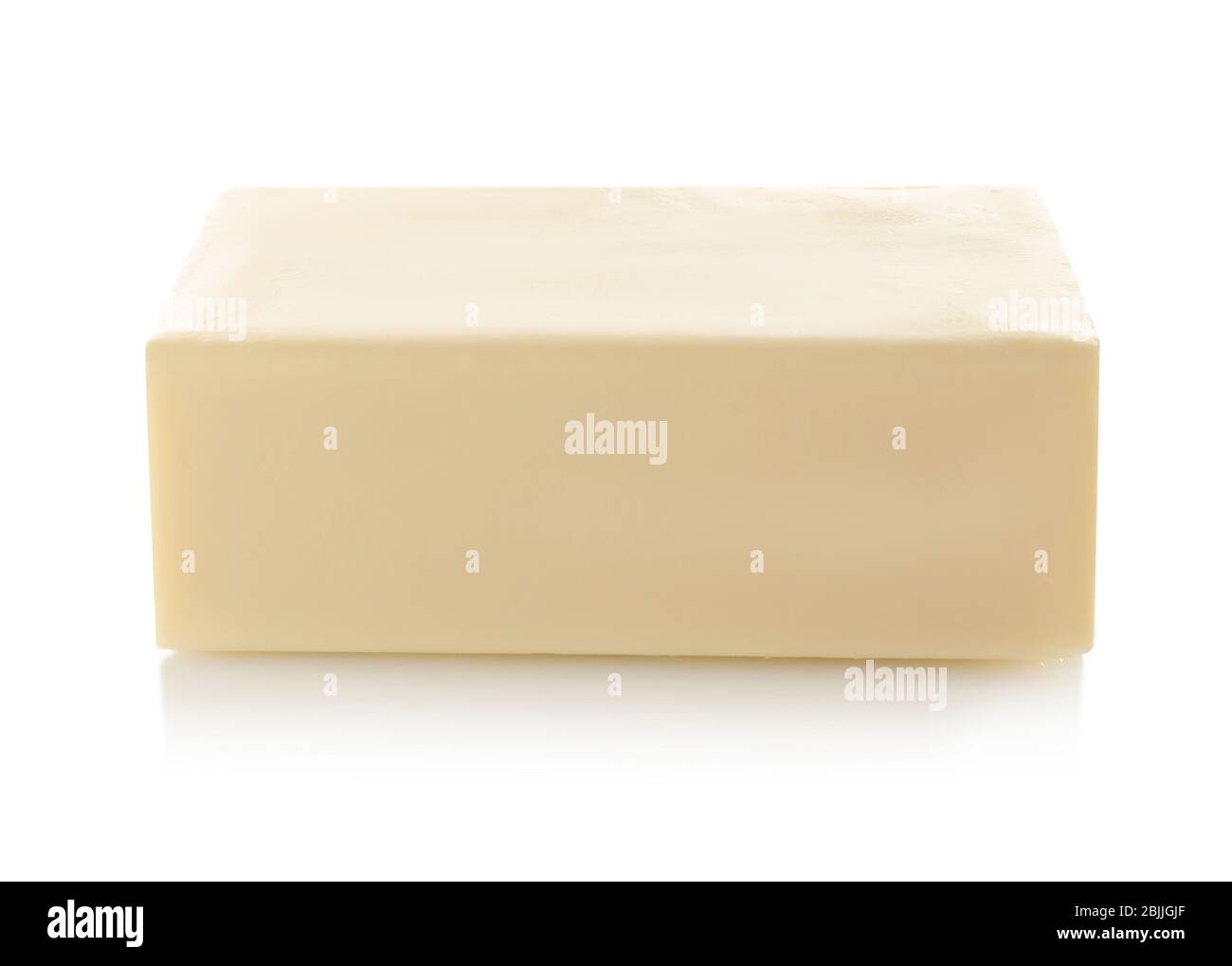 Whole block of butter isolated on white Stock Photo - Alamy