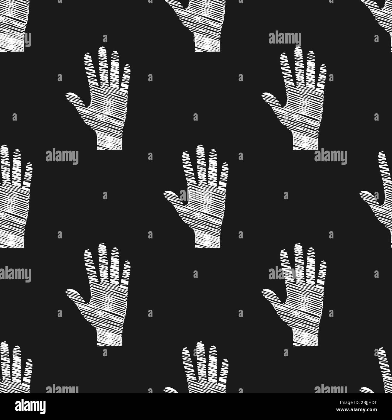 Vector seamless pattern, palm of the hand. Stock illustration for ...
