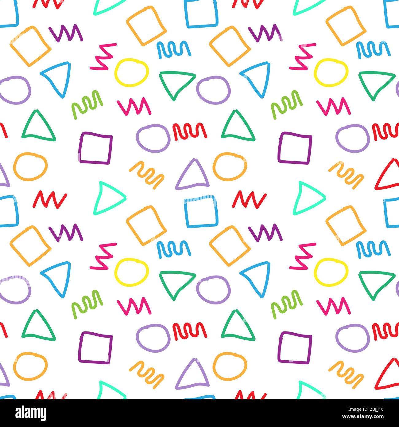 Vector Colored seamless pattern with geometric shapes. Stock ...