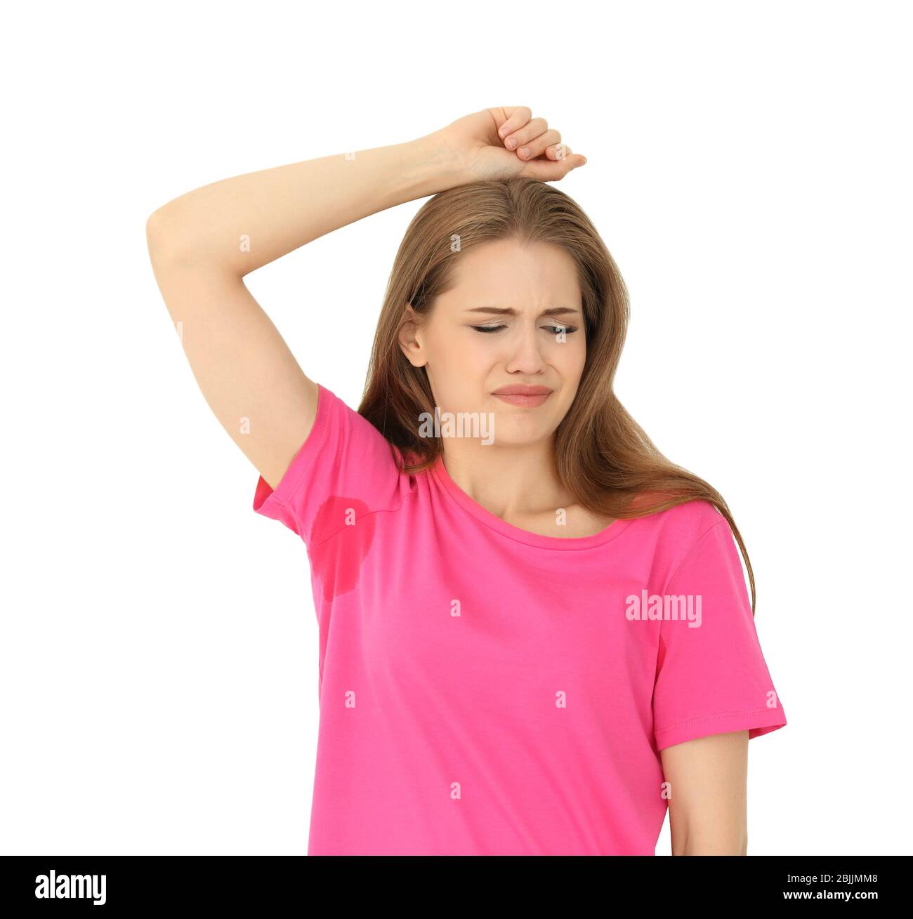 Young woman with wet spot on clothes hi-res stock photography and ...
