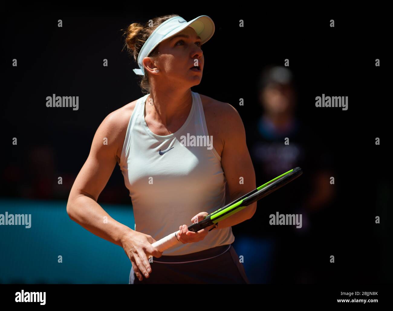 Simona Halep of Romania in action during her quarter-final match at the ...