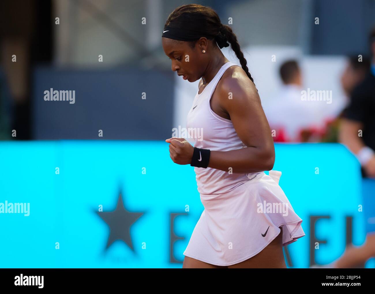 Sloane Stephens of the United States in action during her semi-final ...