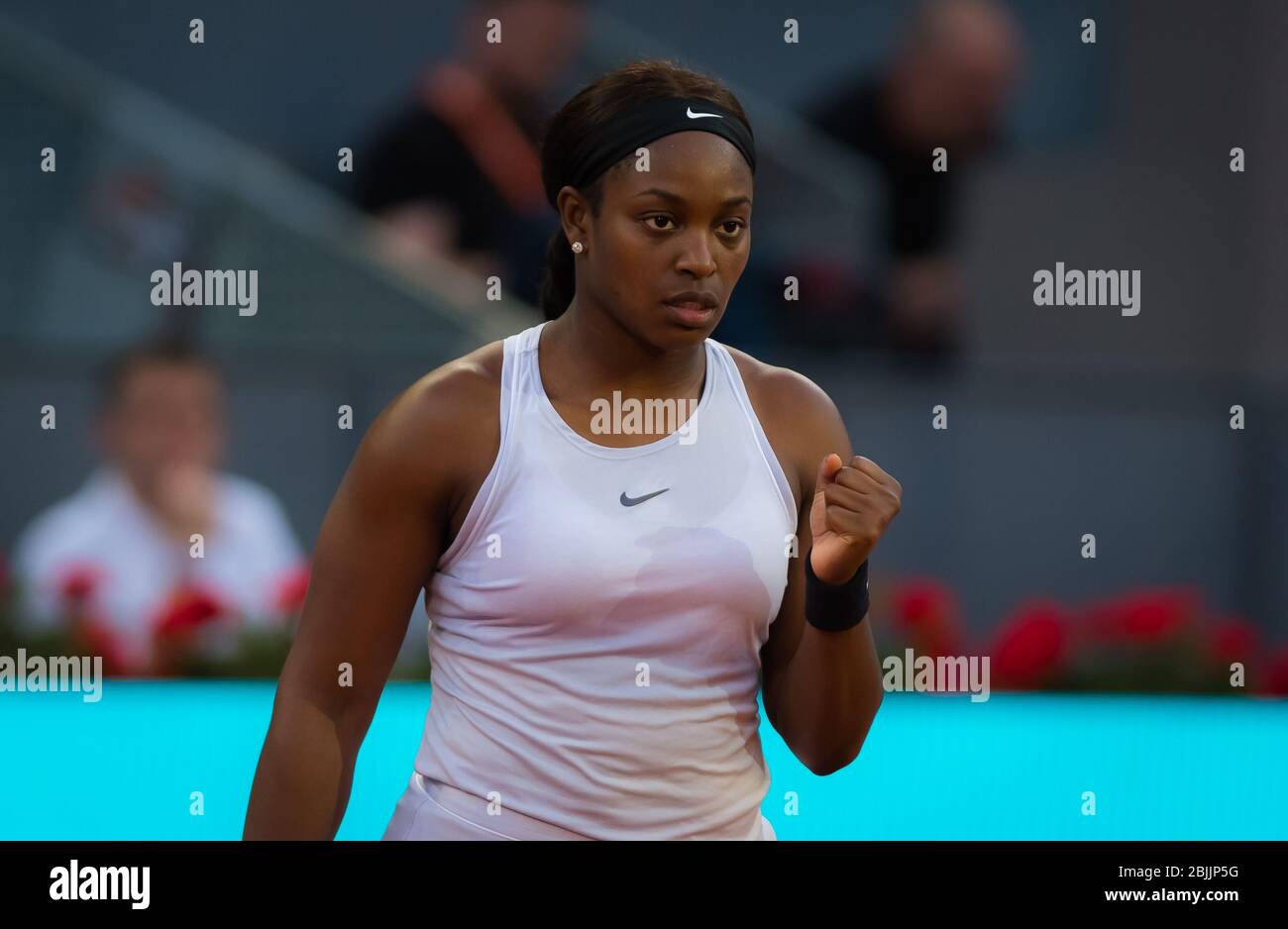 Sloane Stephens of the United States in action during her semi-final ...