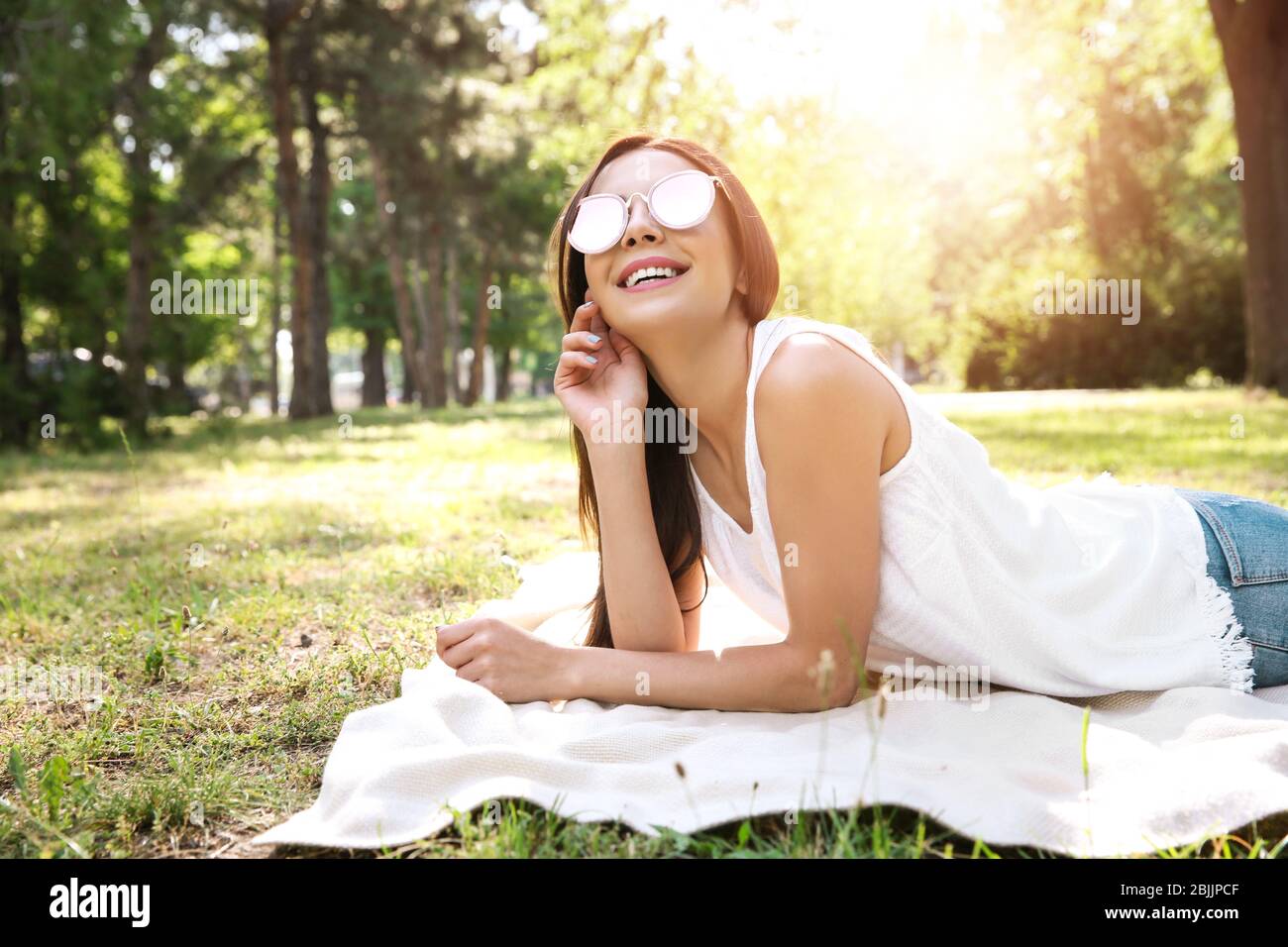 Sunbathing In Park High Resolution Stock Photography and Images - Alamy