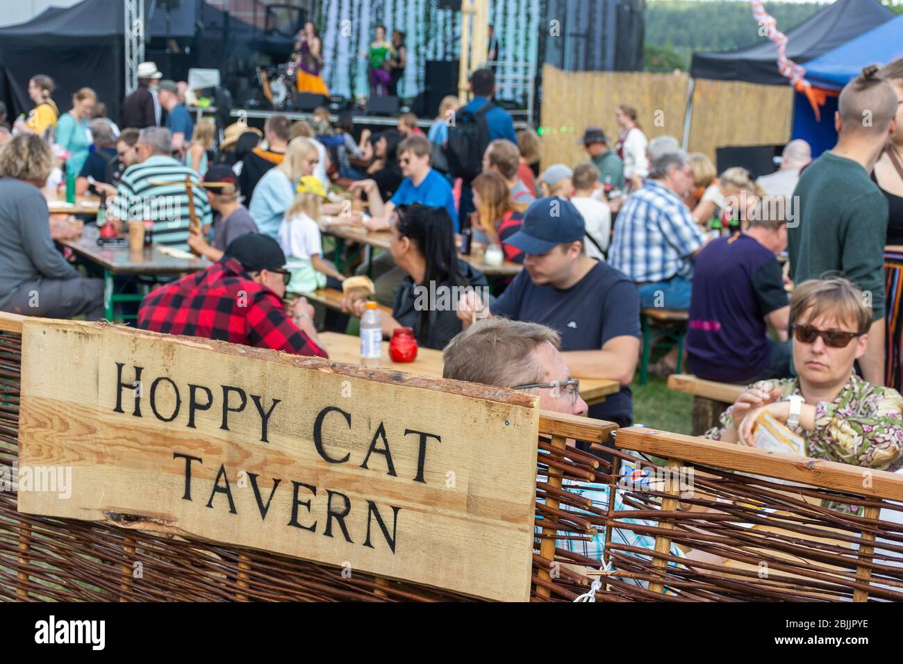 Hoppy Cat Tavern at Häme Medieval Festival in Hämeenlinna Finland Stock ...