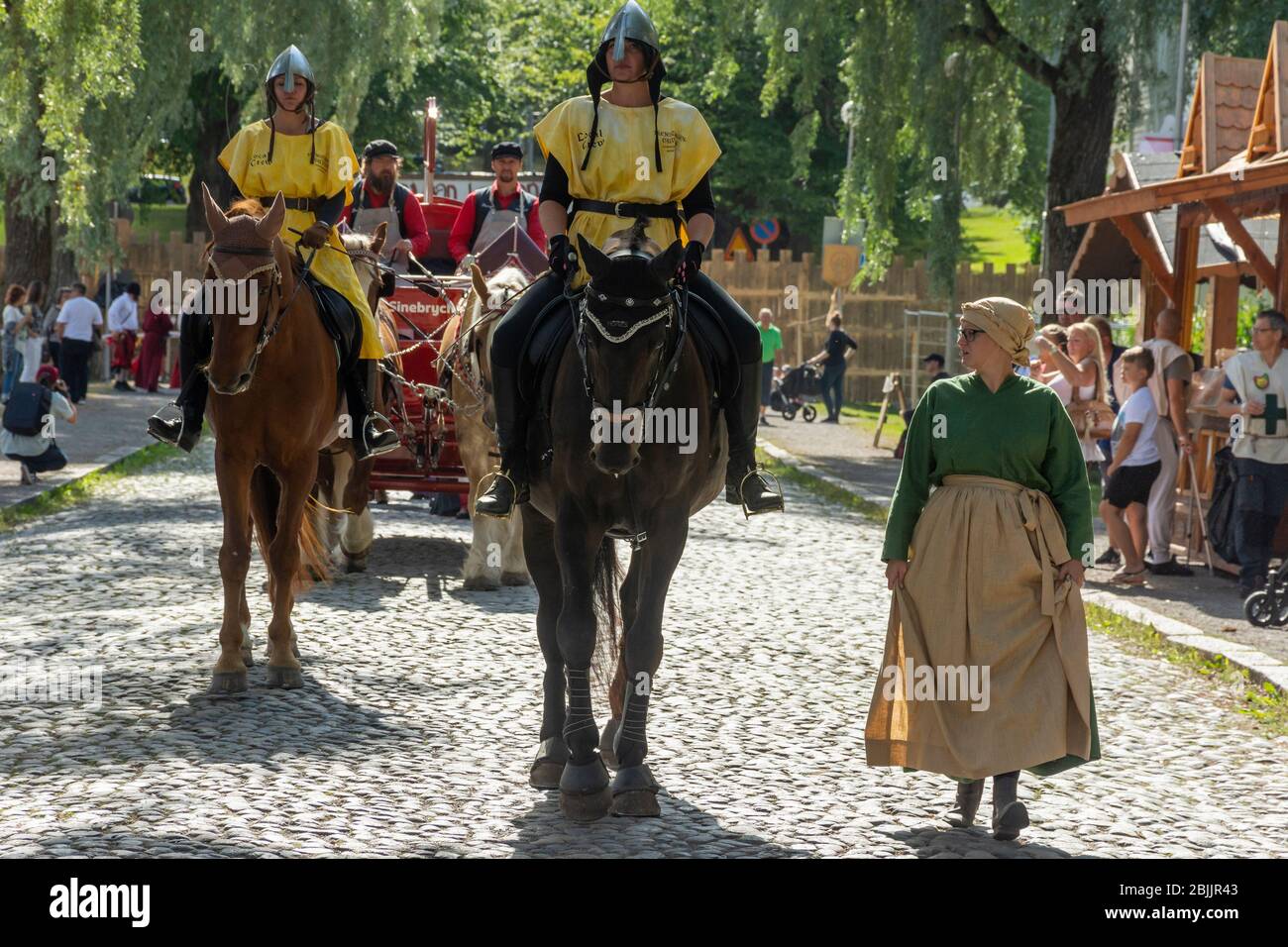 Horse rider in medieval costume hi-res stock photography and images - Alamy