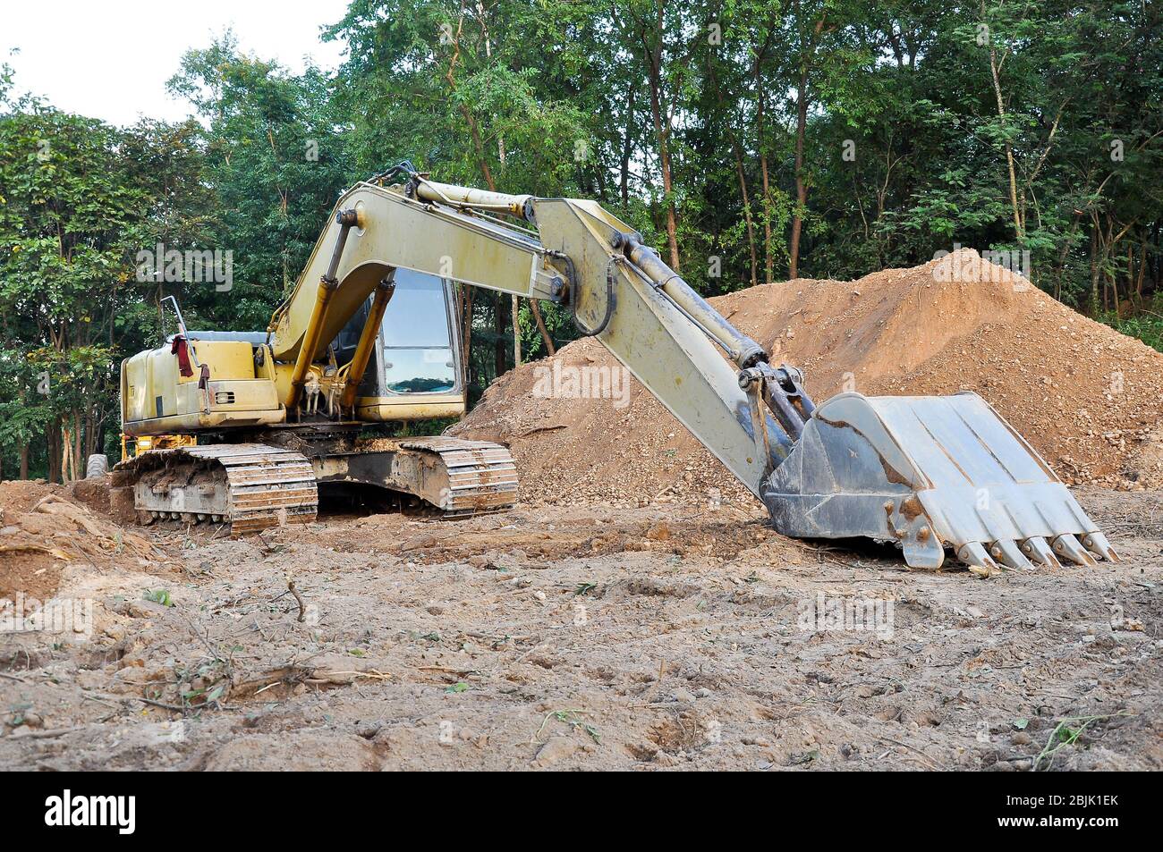 Excavators are also called diggers Stock Photo - Alamy