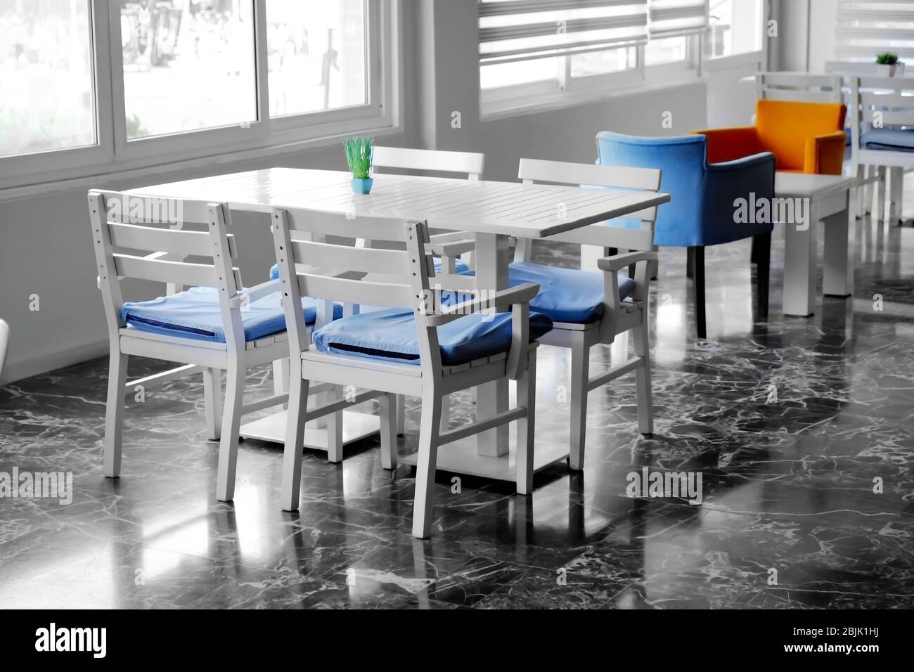 Beautiful modern interior of cafe Stock Photo - Alamy