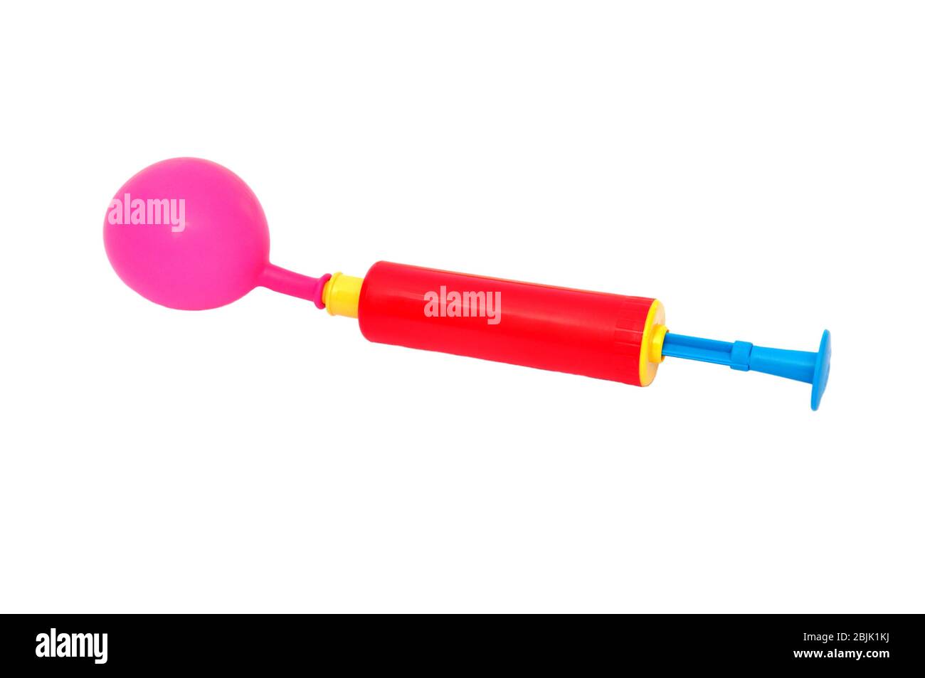 Air pump and balloon on a white background Stock Photo - Alamy