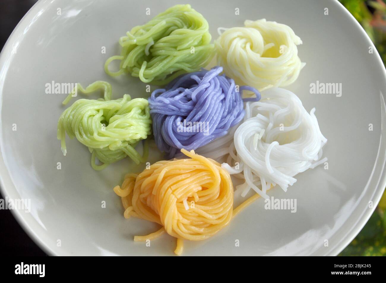 Khanom chin are fresh rice noodles in Thai cuisine which are made from ...